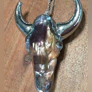 Jewelry | Crystal Bull Horned Gothic Skull Cow Heifer Longhorn Western ...